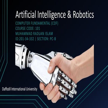 Artificial Intelligence & Robotics | PPT