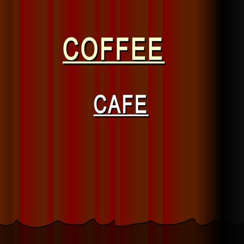 Coffee - Basic Introduction | PDF