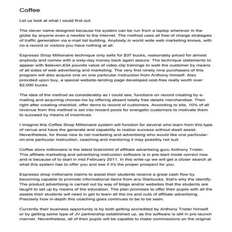 Coffee | PDF