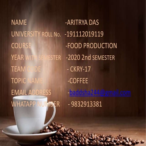 Coffee presentation ppt | PPT