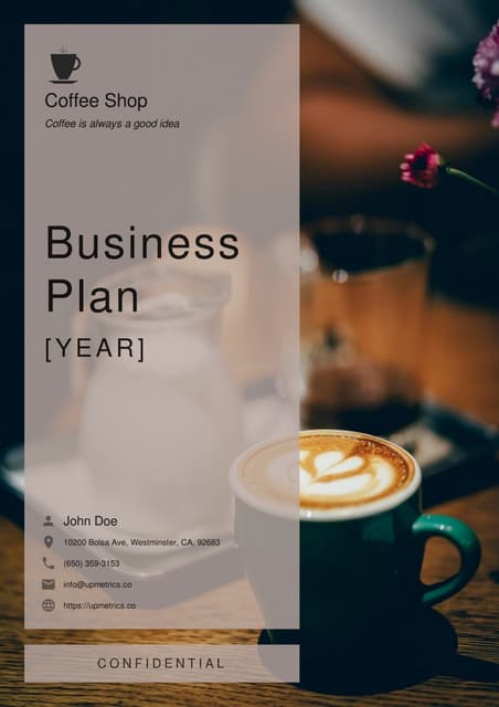 Coffee shop business plan example | PDF