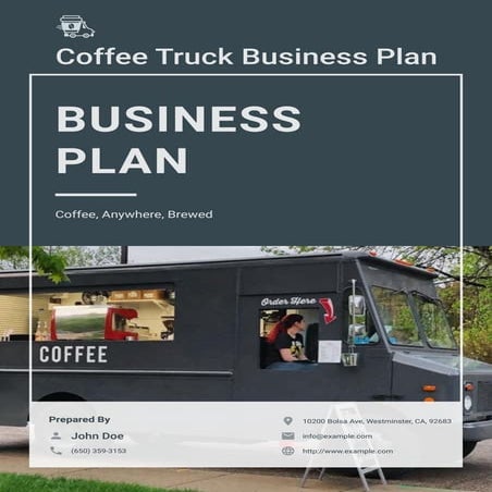 Coffee Truck Business Plan Example | PDF