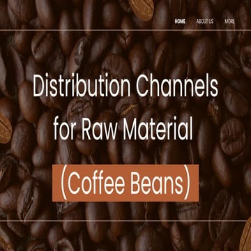 Coffee_Beans_Distribution_Channels.PPTX. | PDF