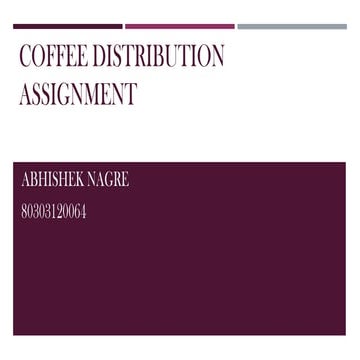 Coffee distribution assignment | PPTX