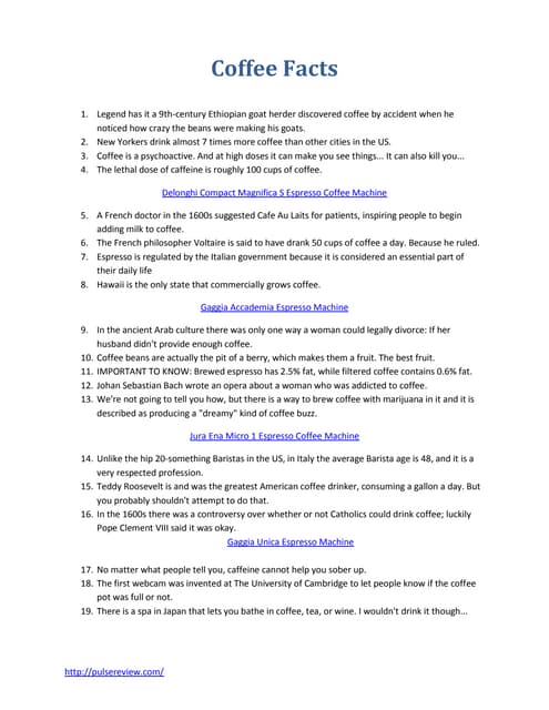 It's interesting to know-coffee | PPTX