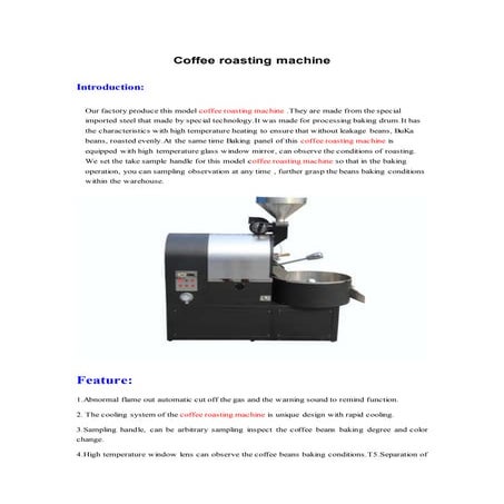 Coffee roasting machine | DOCX