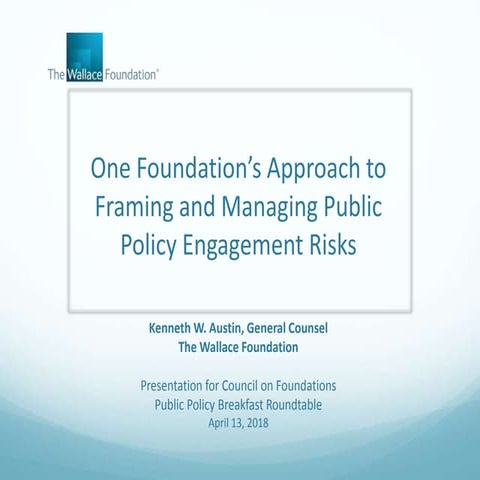 Charting a Careful Course in Public Policy Engagement | PPT