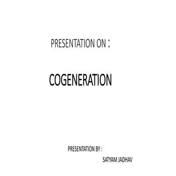 Cogeneration | PPTX