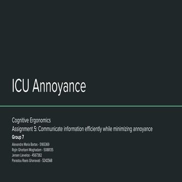 Critical Alarms in ICU Case Study | PPTX