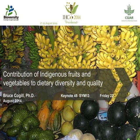 Contribution of indigenous fruits and vegetables to dietary diversity ...