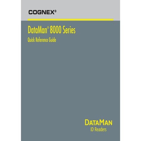 코그넥스스캐너 COGNEX DataMan8000시리즈 2D DPM 무선바코드스캐너 매뉴얼 | PDF