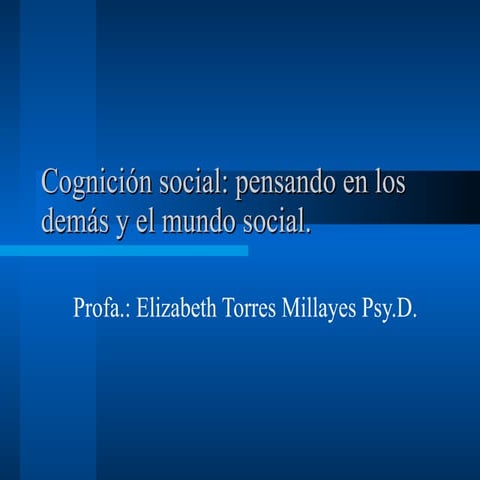 Cognición social 3 | PPT