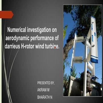 Numerical Investigation of Aerodynamic Performance of H-Rotor Darrieus ...