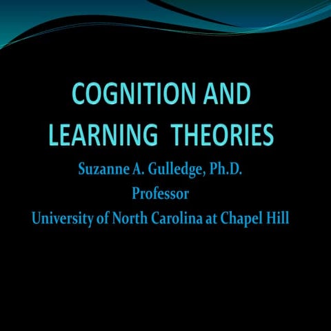 Cognition and learning powerpoint c.e. | PPTX