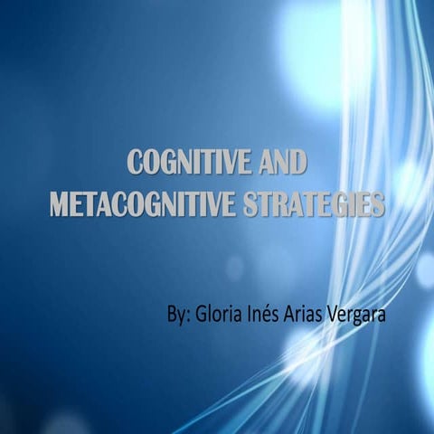 Cognitive and metacognitive strategies | PPTX