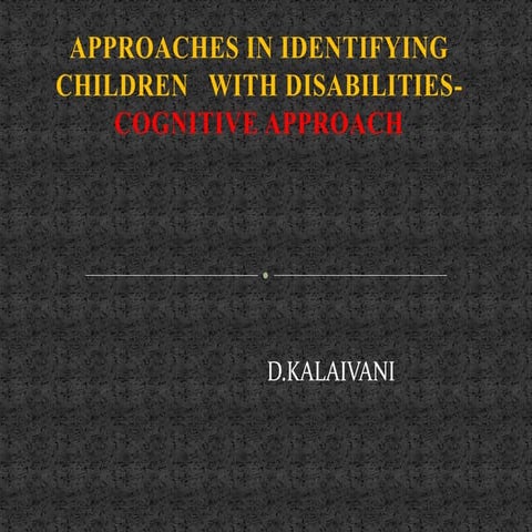 Cognitive approach | PPT