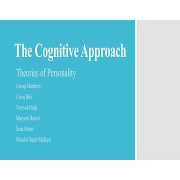 Cognitive approach behaviourism ppt for uni | PPT