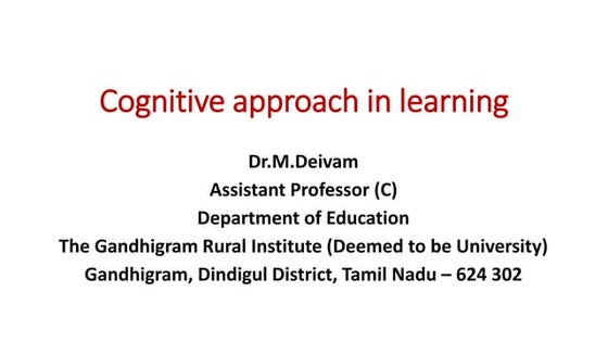 Cognitivism Learning Theory Jean Piaget.pptx