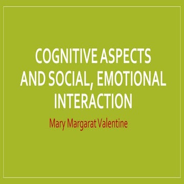 Cognitive aspects - Mary Margarat | PPTX