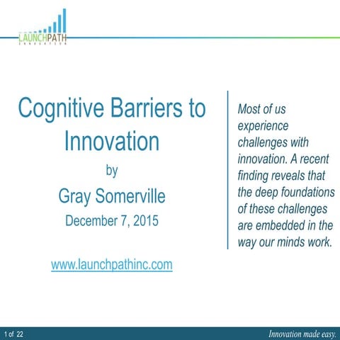 Cognitive Barriers to Innovation | PPTX