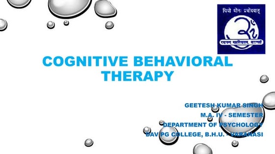 Cognitive Behavioral Therapy | PPT