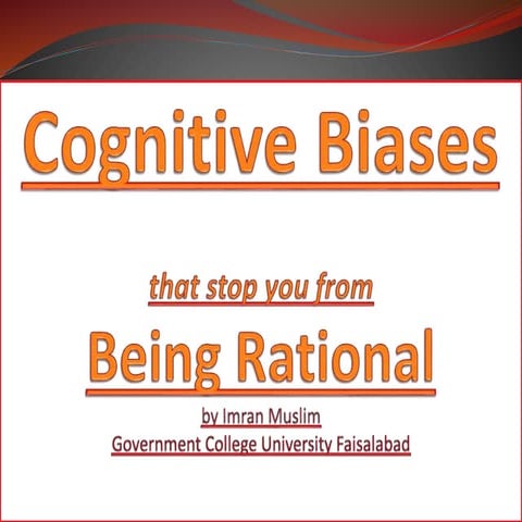 Cognitive biases | PPT