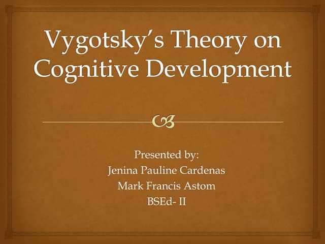 Piaget theory of cognitive development | PPT