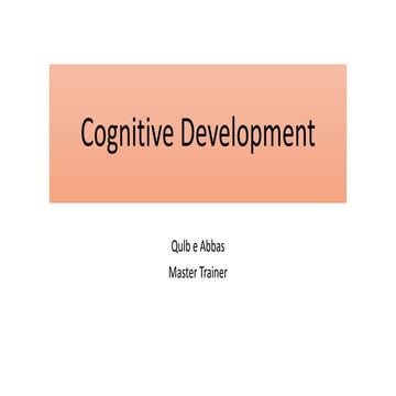 Cognitive development | PPT