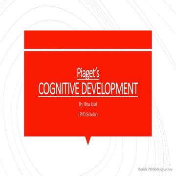 Cognitive development | PPT