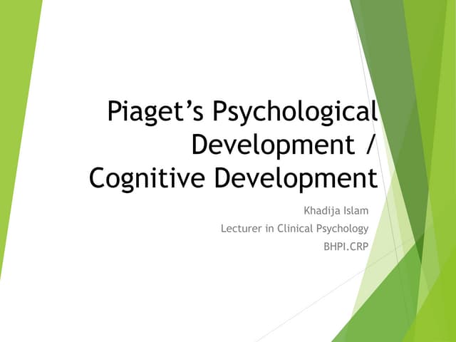 Piaget cognitive development theory | PPT