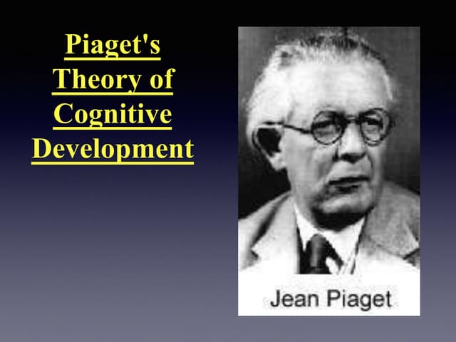 Jean Piaget: Theory of Cognitive Development | PPTX