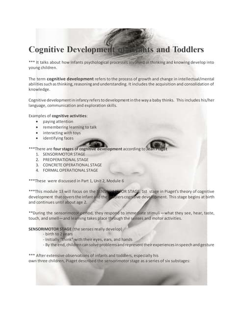 Module 12 INFANCY AND TODDLERHOOD | PPT