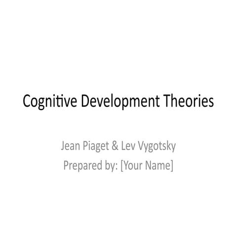 VYGOTSKY'S THEORY OF COGNITIVE DEVELOPMENT | PPTX