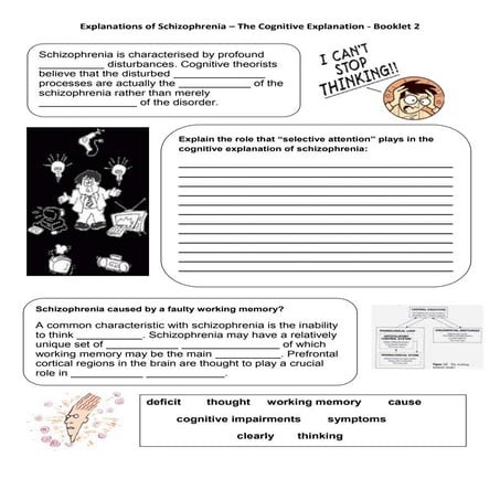 Cognitive explanation of schizophrenia recap updated acg 2011 | PDF