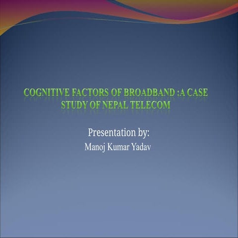 Cognitive Factors.ppt presentation by Manoj Kumar yadav | PPT