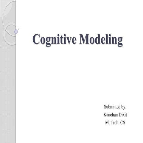 Cognitive modeling | PPTX