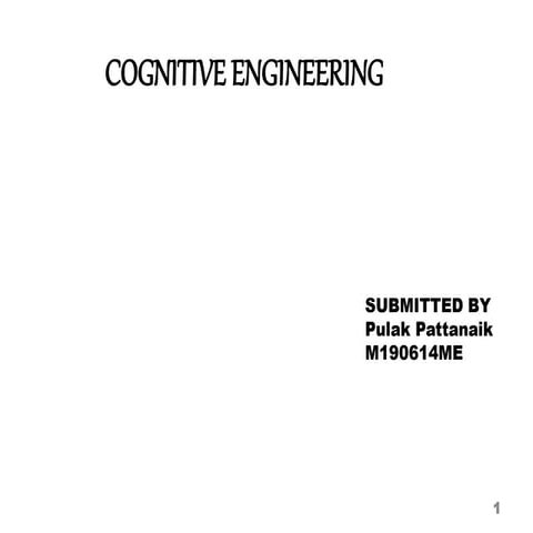 Cognitive Engineering | PPTX