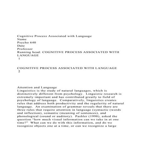 Cognitive Process Associated with LanguageNamePsycho.docx