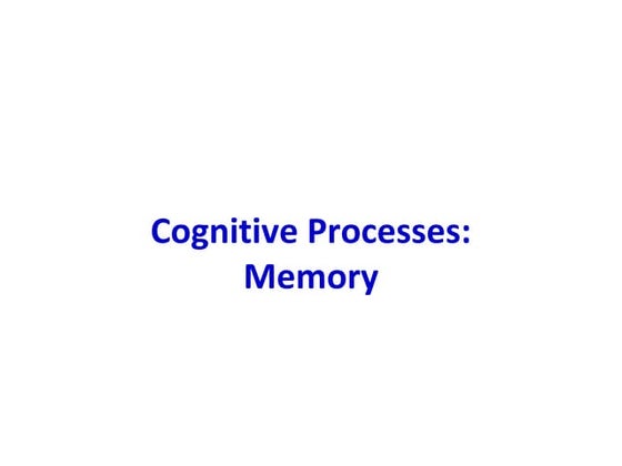 Cognitive psychology | PDF