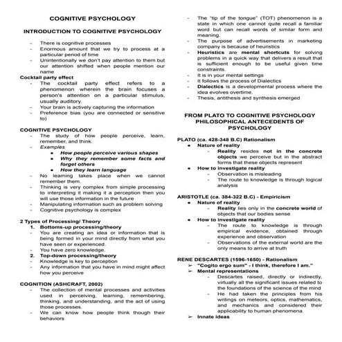 COGNITIVE PSYCHOLOGY - Lesson one.pdf