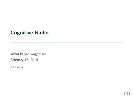 Spectrum Sensing using Cooperative Energy Detection Method for Cognitive Radio | PDF