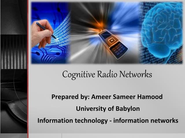 Cognitive Radio Networks Ppt