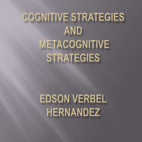 Cognitive strategies | PPTX