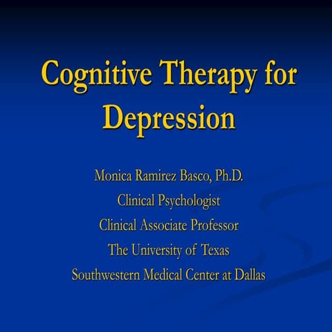 Cognitive Therapy for Depression.ppt