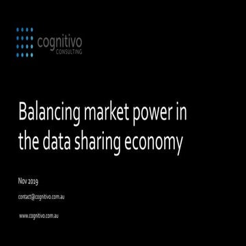 Cognitivo PoV - Market power in the data-driven economy | PPT