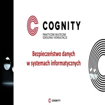 Cognity: Kurs Ochrona Danych Osobowych - bezpieczeństwo danych w ...