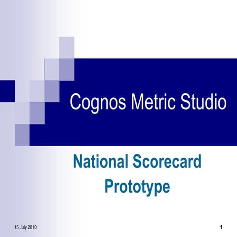 Cognos scorecard overview | PPTX