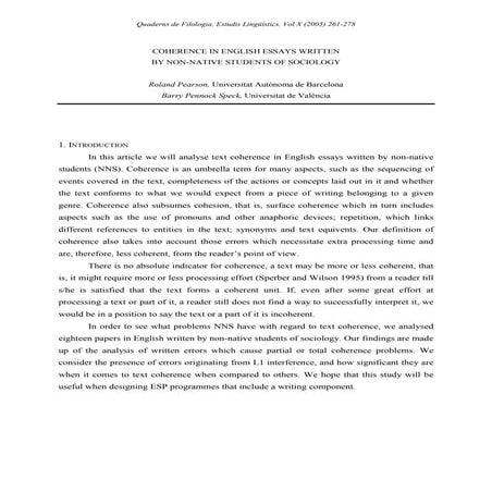 Coherence in english | PDF