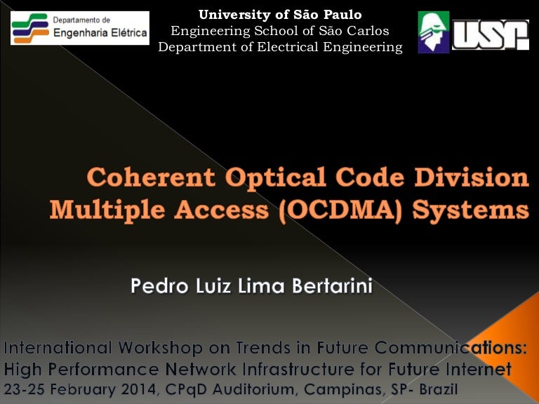 Coherent Optical Code Division Multiple Access Ocdma Systems Pedr 