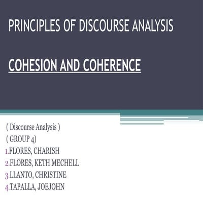 COHESION-AND-COHERENCE comprehensive discussion | PPT